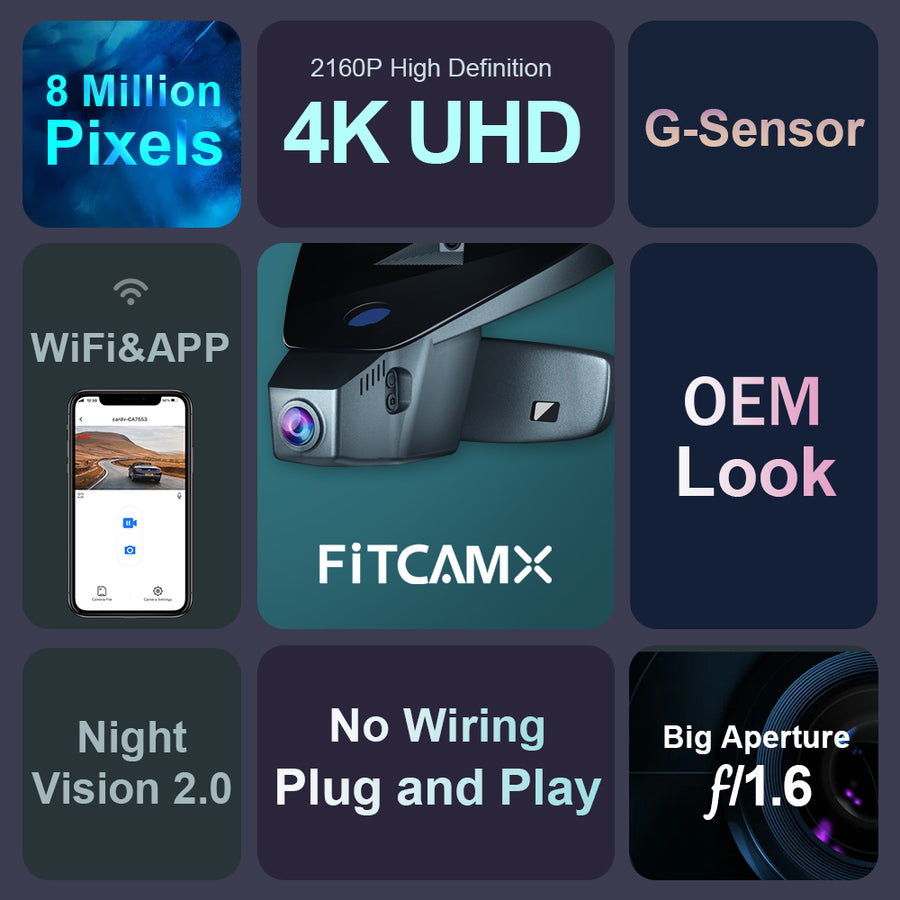 Fitcamx Dash Cam for VW Volkswagen (Need to contact us for confirmatio ...