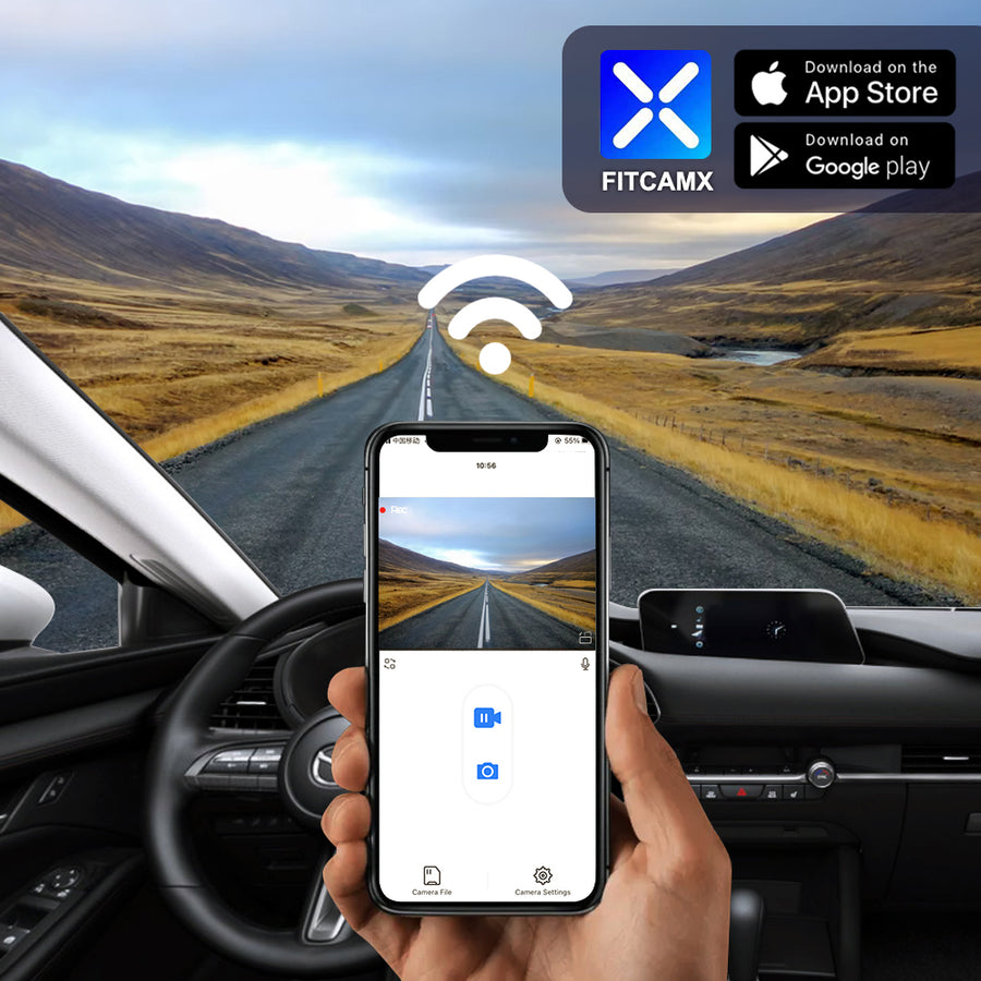 FITCAMX Dash Cam for 2019-2023 Mazda 3