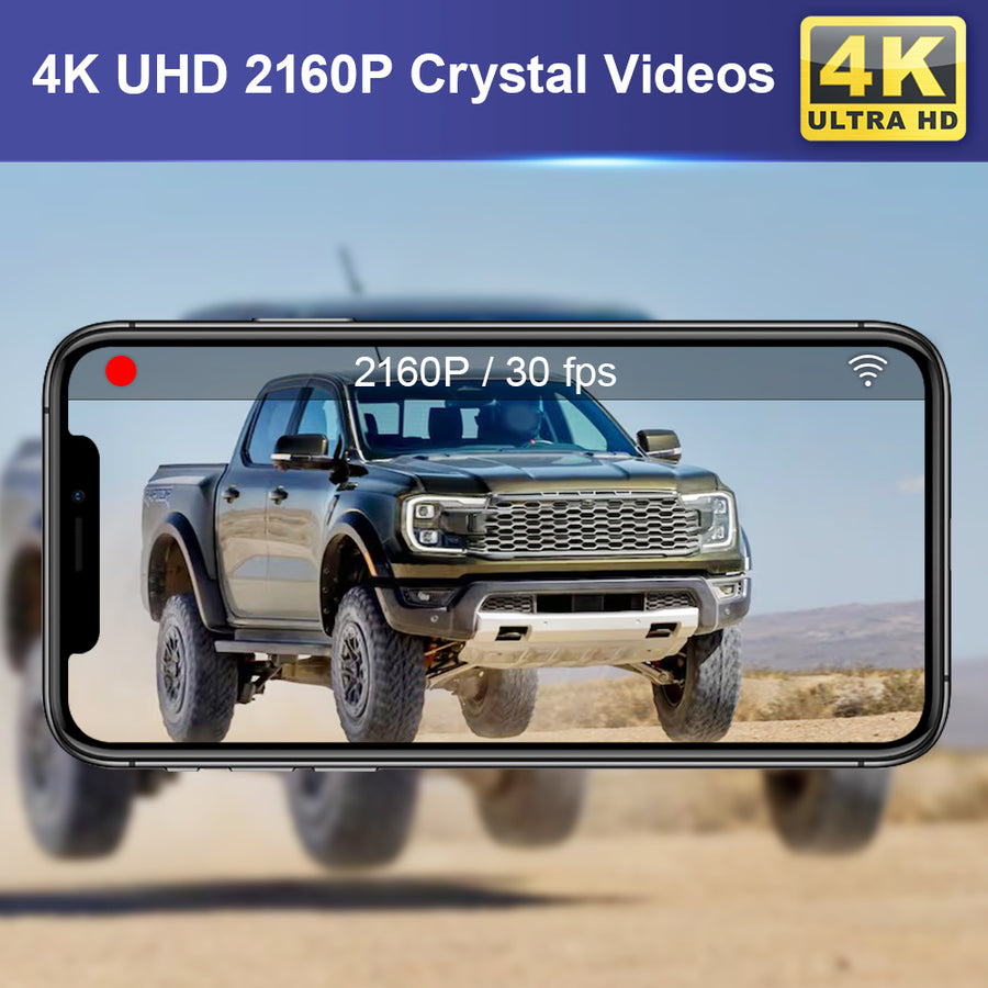 FITCAMX Dash Cam for Ford Ranger (2024-2025, 5th Gen) Wildtrak, Raptor