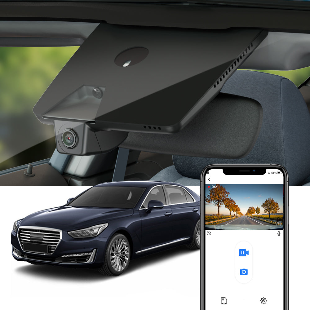 FITCAMX Dash Cam for Genesis G80 2017-2020 (Rear Mirror Cover part num