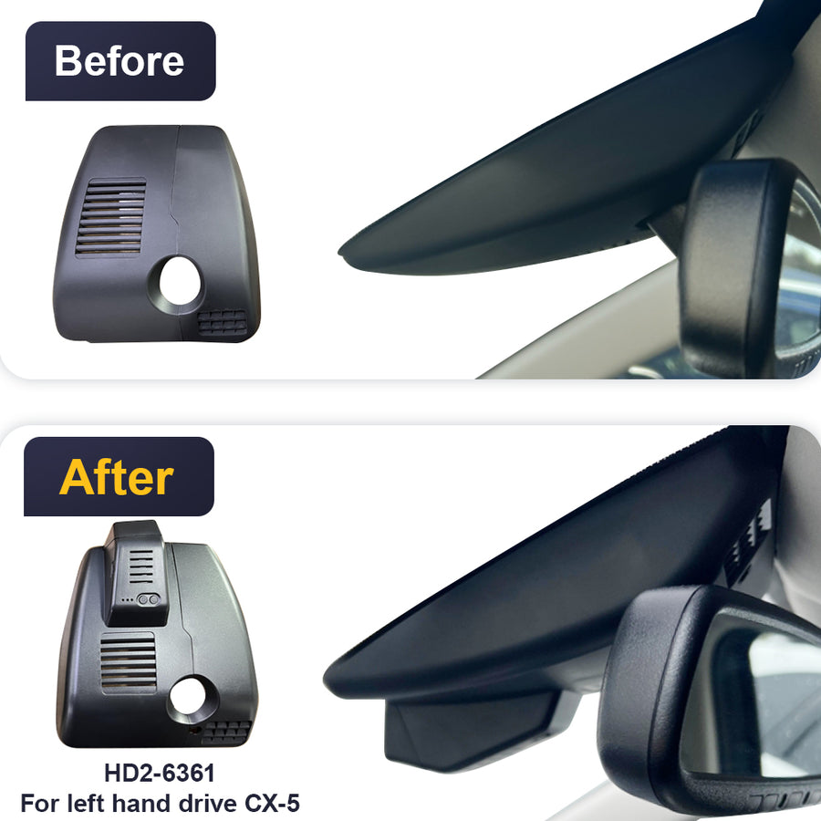 FITCAMX Dash Cam for 2017-2025 Mazda CX5 CX-5 CX3 CX-3