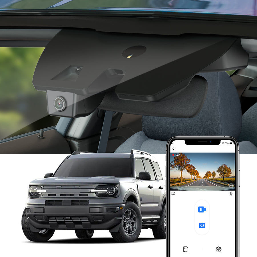 FITCAMX Dash Cam for Ford Bronco and Bronco Raptor 2021-2024 6th Gen