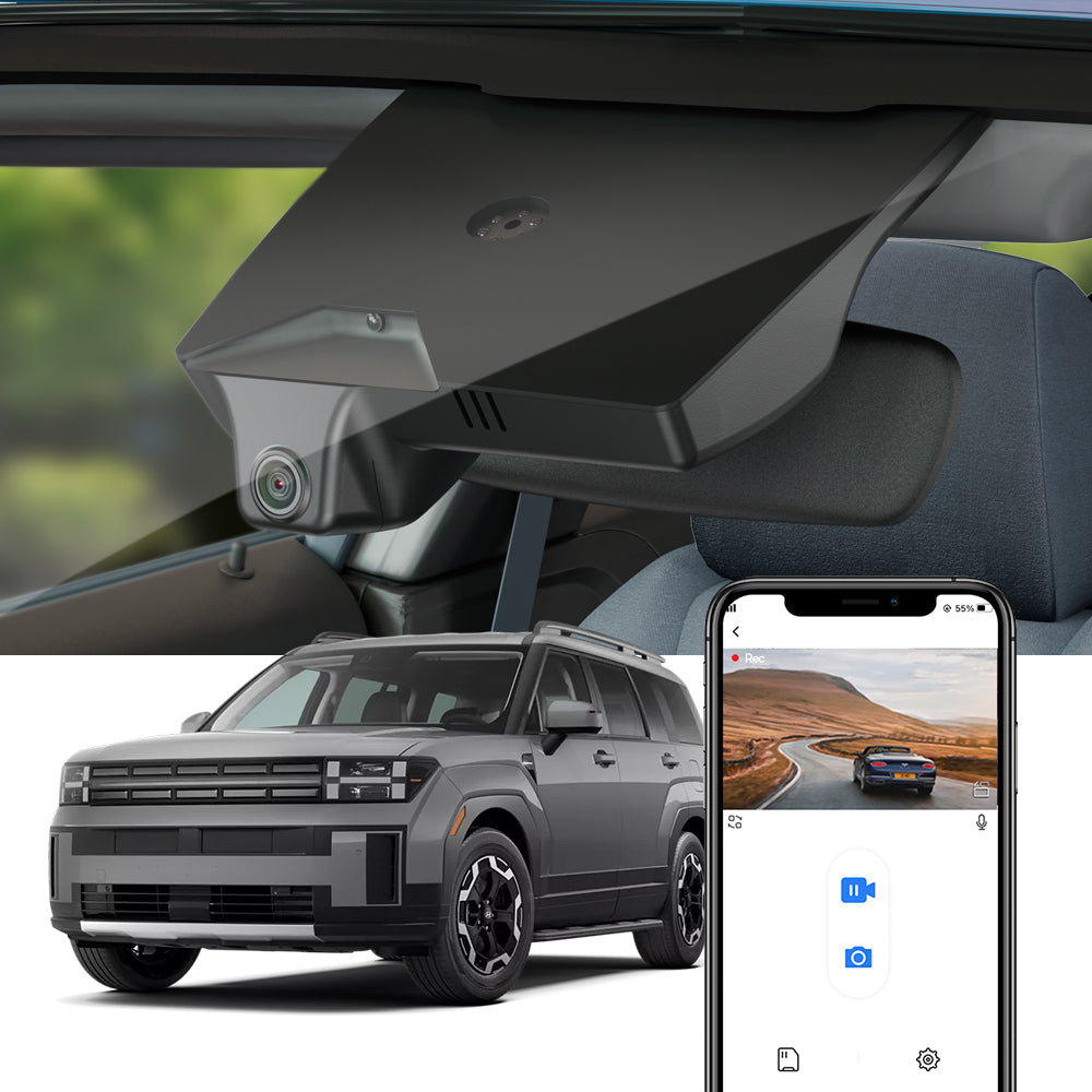 Fitcamx Dash Cam for Hyundai Santa Fe 2024 2025 (Rear Mirror Cover par ...